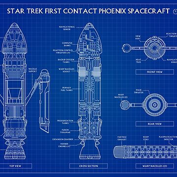 "Star Trek First Contact Phoenix Spacecraft" Poster for Sale by BLUE ...