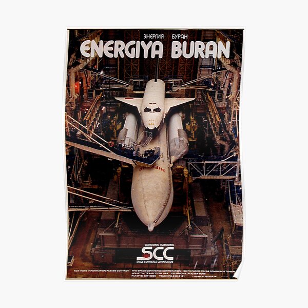"GLAVKOSMOS "Energiya Buran" 1989" Poster by kuroderuta | Redbubble