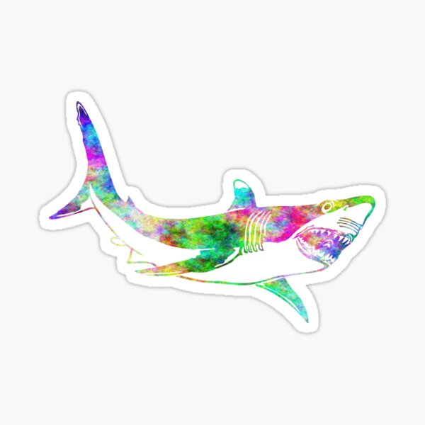 "Psychedelic shark" Sticker for Sale by BiZepsM0 | Redbubble