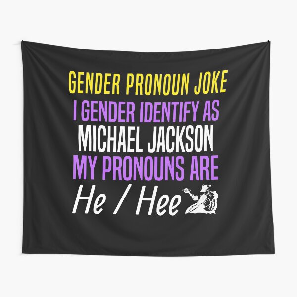 "Funny Gender Pronouns Meme Gender Neutral Non Binary Joke" Tapestry ...
