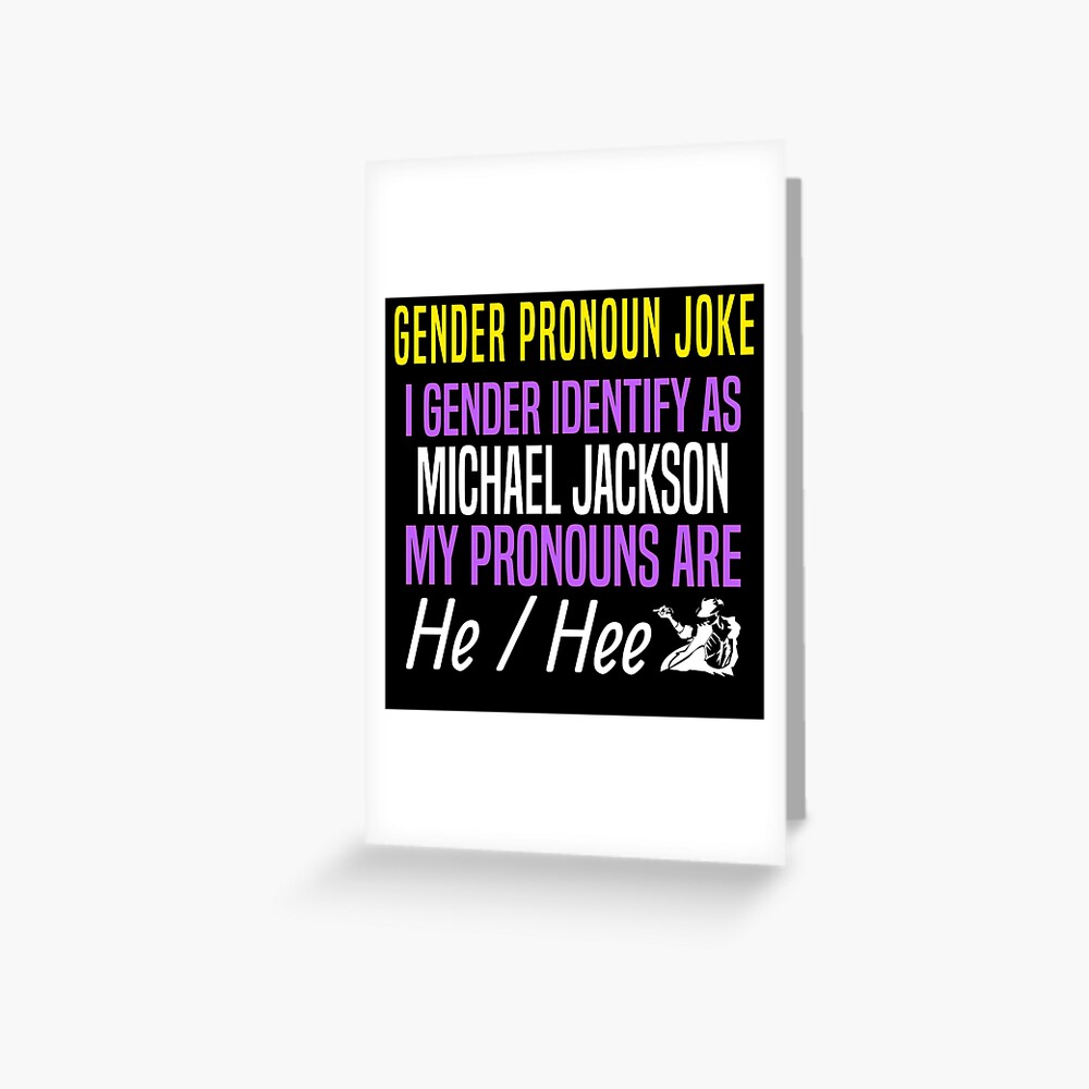 "Funny Gender Pronouns Meme Gender Neutral Non Binary Joke" Greeting ...