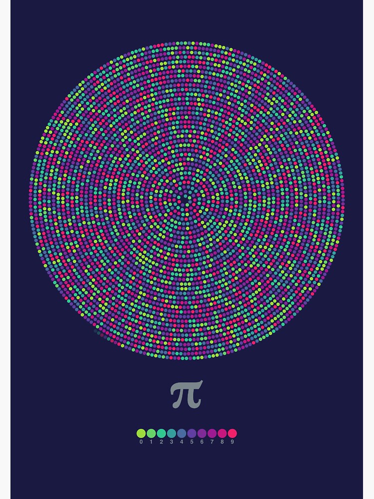 "Infinite Pi in Colour" Sticker for Sale by id-studio | Redbubble
