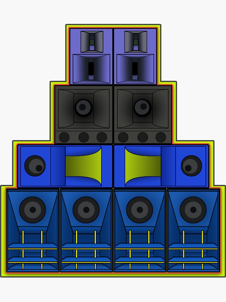 "Copie de Sound System 4V" Sticker by LaZermi | Redbubble