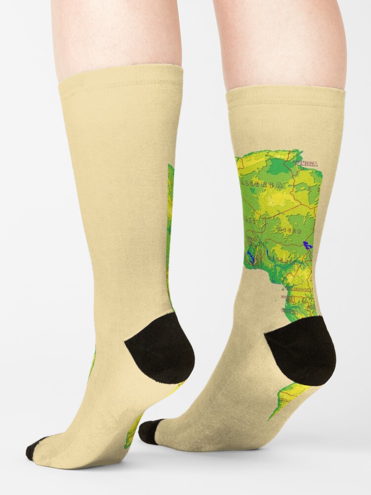 "map of Africa with relief topographic map of Africa with Major Lakes ...