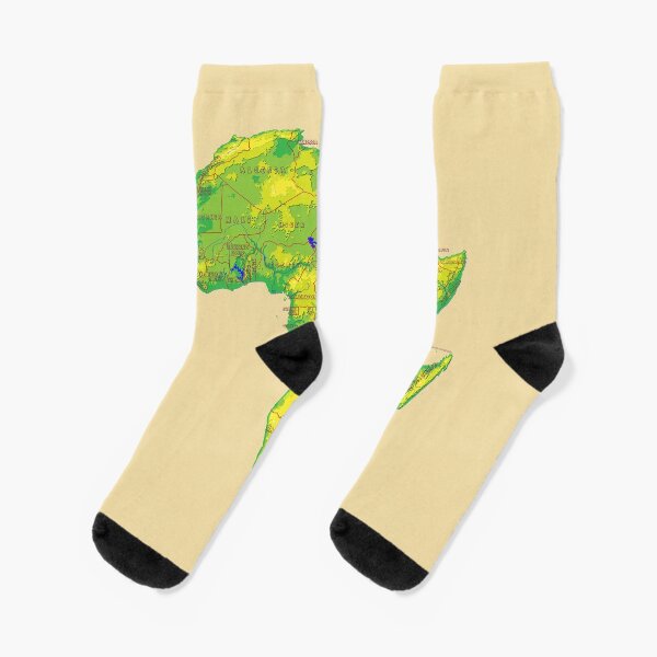 "map of Africa with relief topographic map of Africa with Major Lakes ...