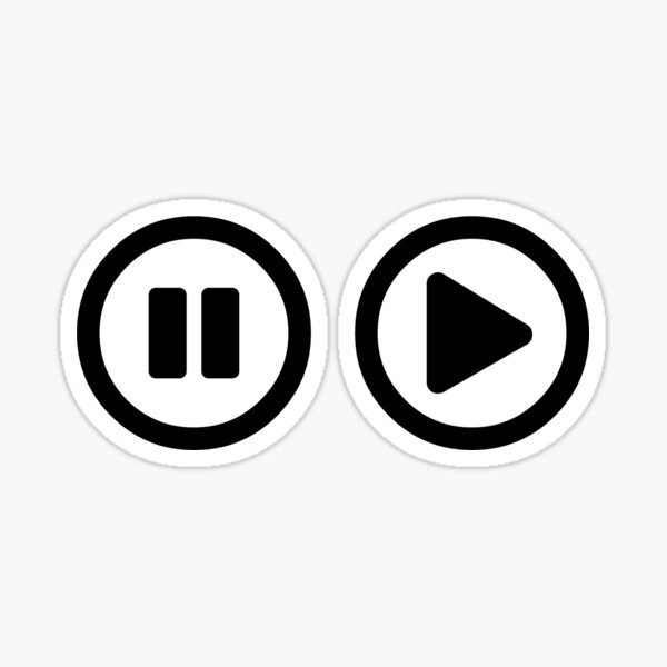 "Pause,resume" Sticker for Sale by jigglypuff284 | Redbubble