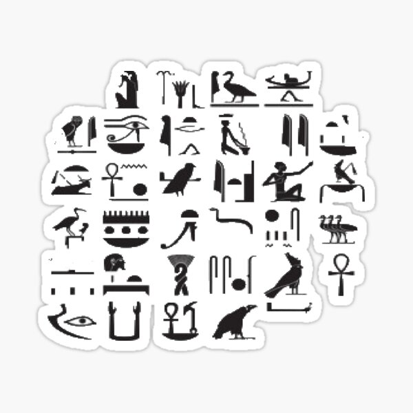 "hieroglyphics" Sticker by mag3118 | Redbubble
