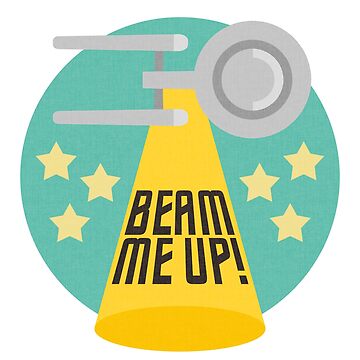 "Beam Me Up! | Star Trek" Sticker for Sale by lauraroslin | Redbubble