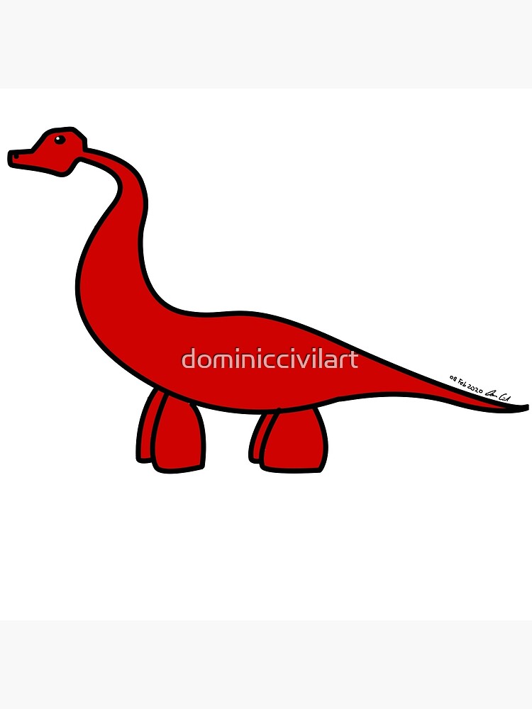 "Red Brachiosaurus" Photographic Print for Sale by dominiccivilart ...