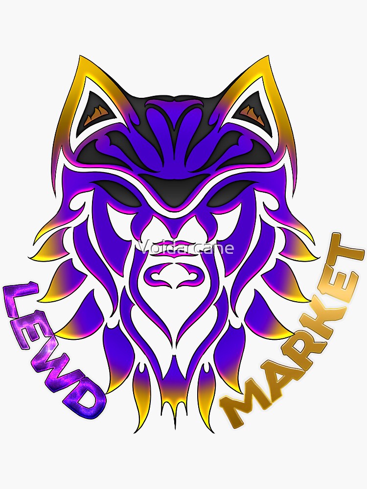 Pegatina «Lewd market Logo alt colores» de Voidarcane | Redbubble