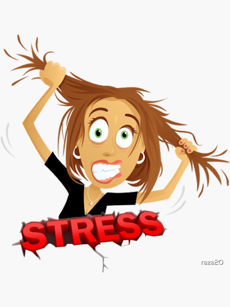 "stress" Sticker for Sale by raza20 | Redbubble
