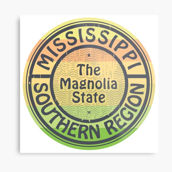 "Mississippi, The Magnolia State, Southern Region" Metal Print by ...