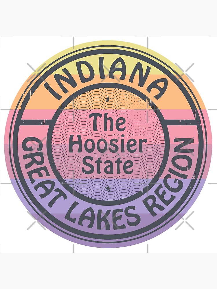 "Indiana, The Hoosier State, Great Lakes Region" Poster by studio838 ...