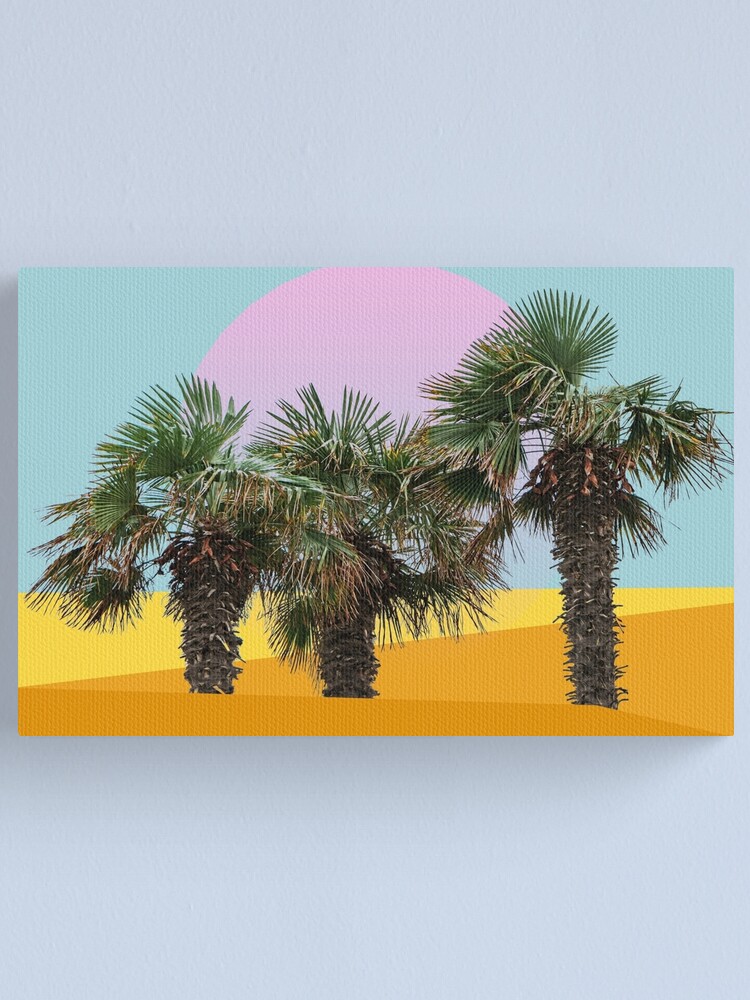 "Beautiful abstract surreal landscape palm tree collage concept ...
