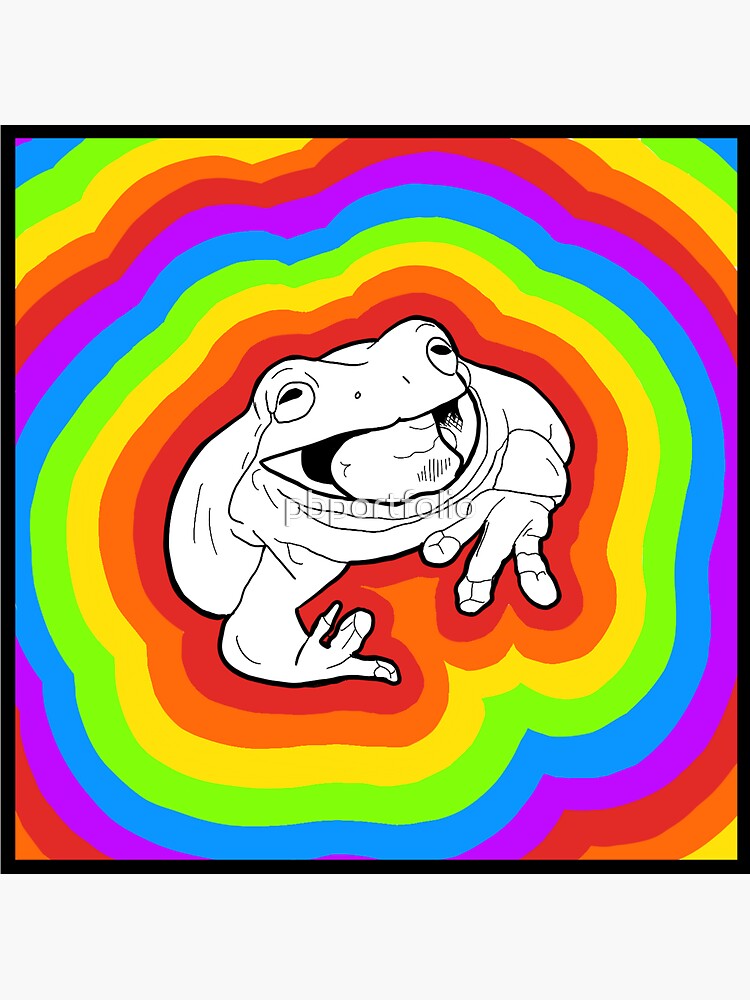 "Rainbow Frog" Sticker for Sale by pbportfolio | Redbubble
