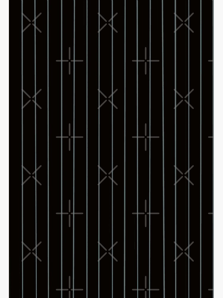 "Black with Gray Pinstripes" Sticker by Havocgirl | Redbubble