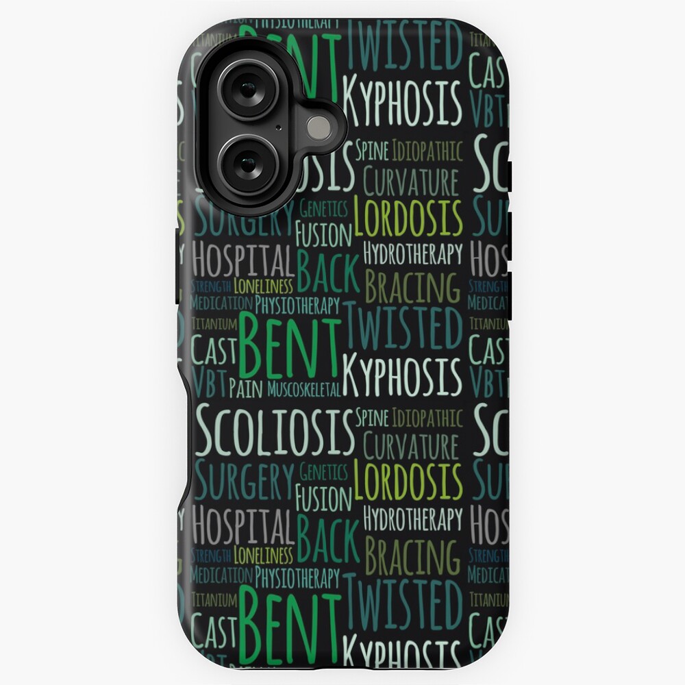 "Scoliosis, Kyphosis, Lordosis Wording" Sticker for Sale by Chantelle ...