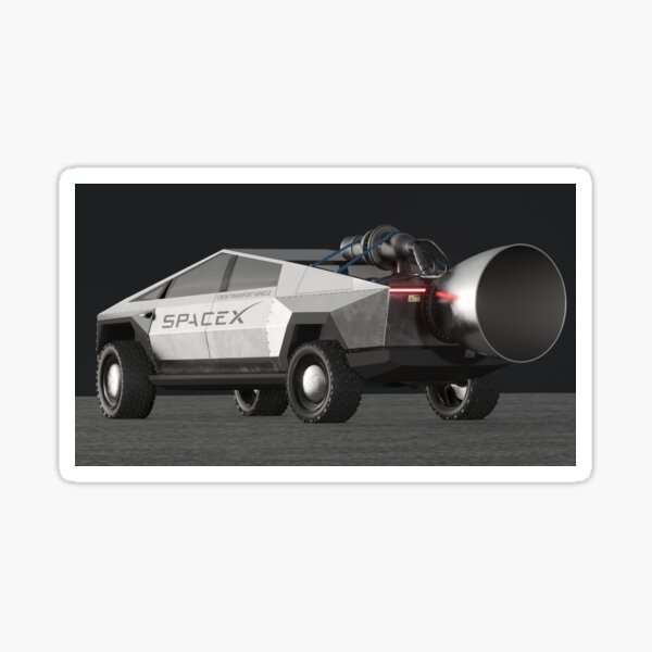 "Tesla Cybertruck - SpaceX Edition 2" Sticker for Sale by KimiTalvitie ...