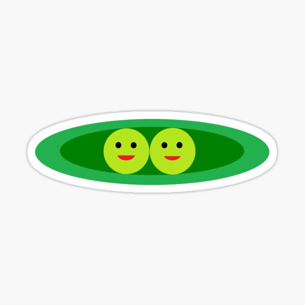 "Two Peas In A Pod" Sticker for Sale by UpmixDesigns | Redbubble