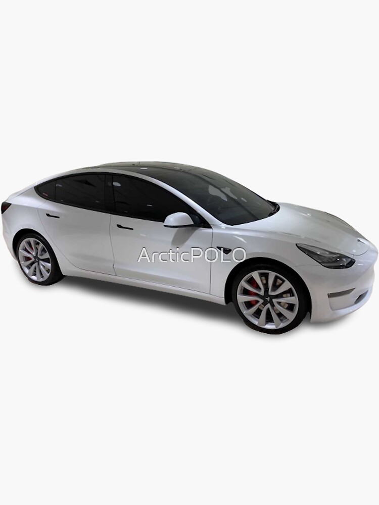 "Tesla Model 3 Electric Vehicle" Sticker for Sale by ArcticPOLO | Redbubble
