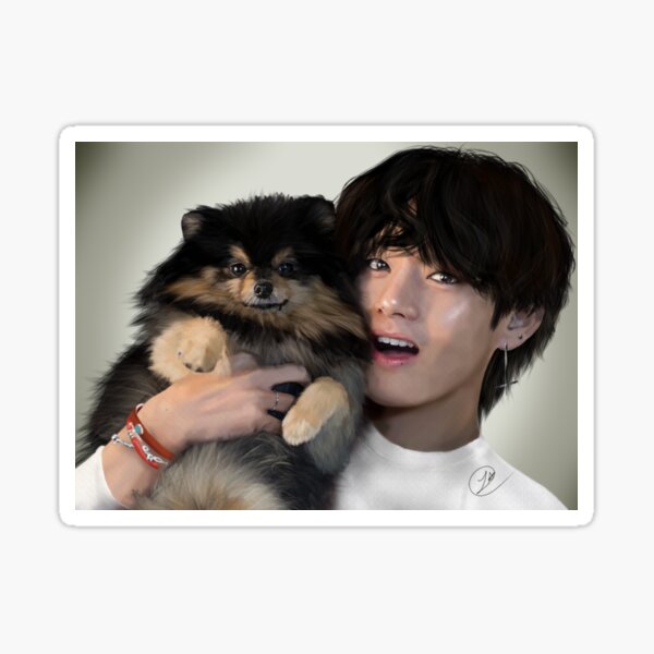 "taehyung & yeontan " Sticker by jeonjeonggay | Redbubble
