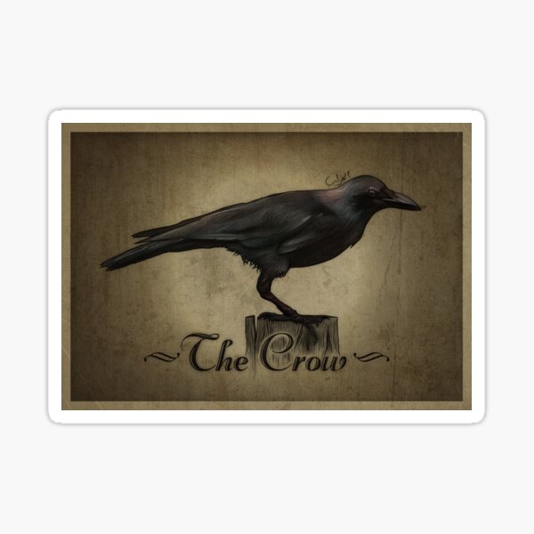 "The Crow" Sticker for Sale by Stained | Redbubble