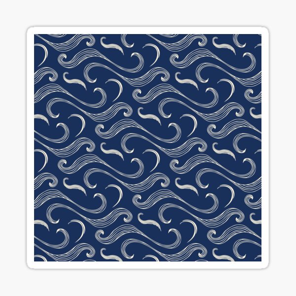 "Waves Traditional Japanese Inspired" Sticker by RealestDesigns | Redbubble
