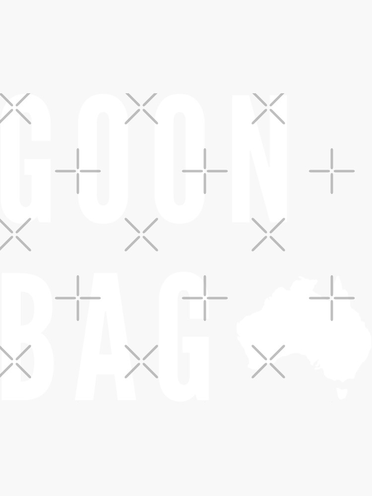 "Goon Bag (White Text)" Sticker by back-stories | Redbubble