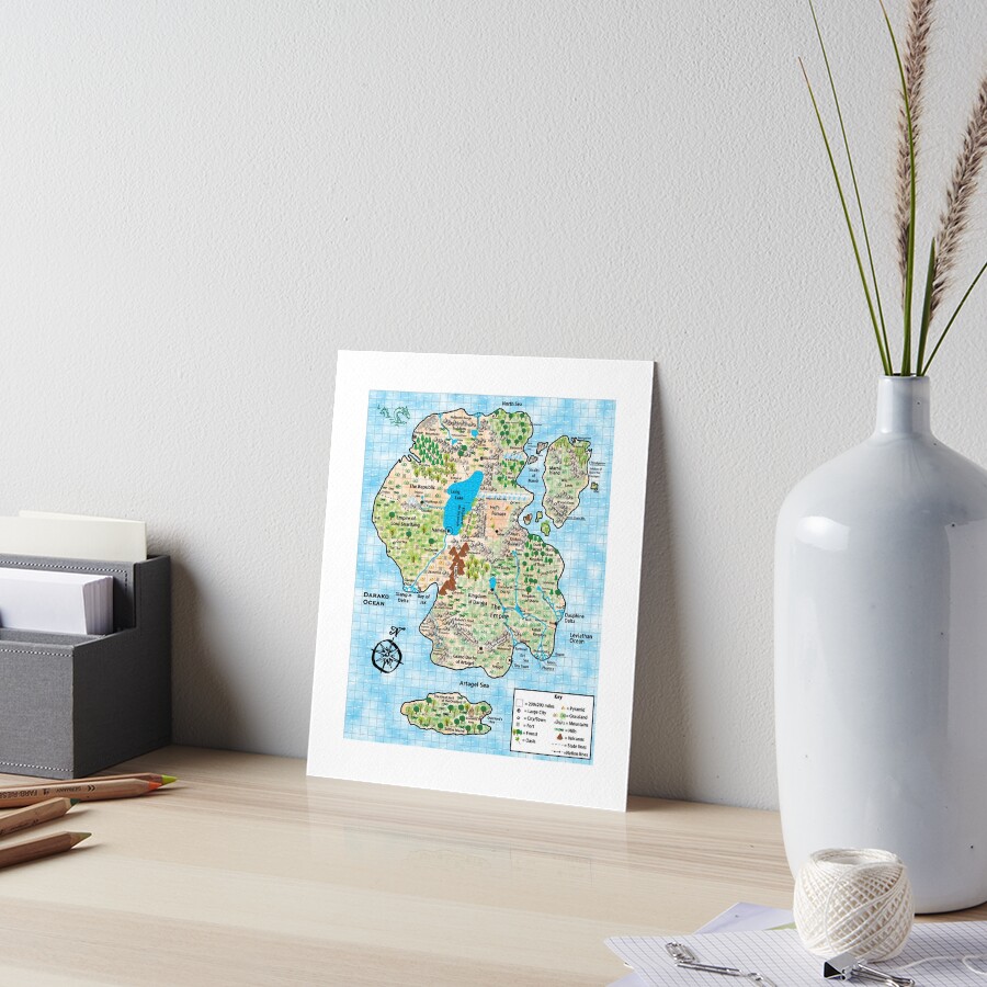 "Saga the Game Map of Daroka" Art Board Print by sevanrising | Redbubble