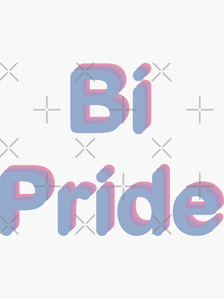 "Bisexual Pride Letter Art " Sticker for Sale by LordGraceArt | Redbubble