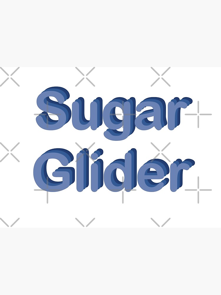 Póster «Sugar Glider Word Art - Azul» de LordGraceArt | Redbubble