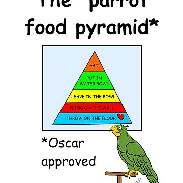 "Oscar's parrot food pyramid" Greeting Card for Sale by Rex A. Jones ...