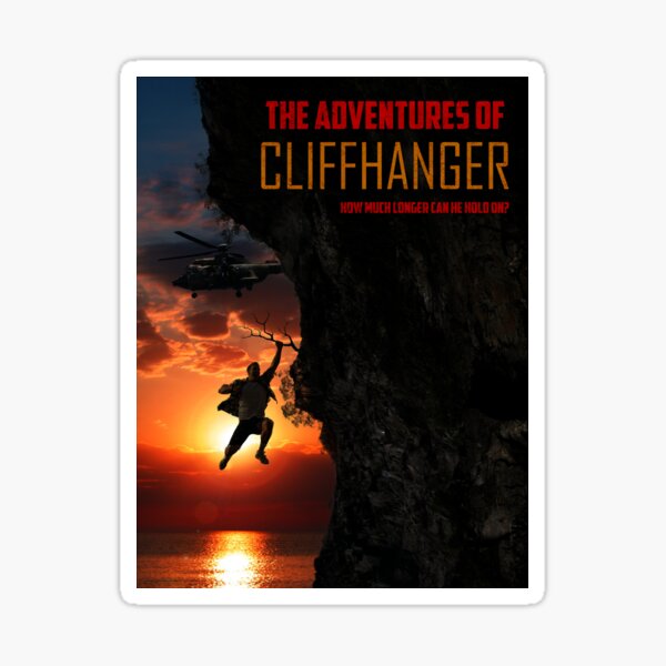 "Cliff Hanger - Movie Poster" Sticker for Sale by bobbyvklein | Redbubble