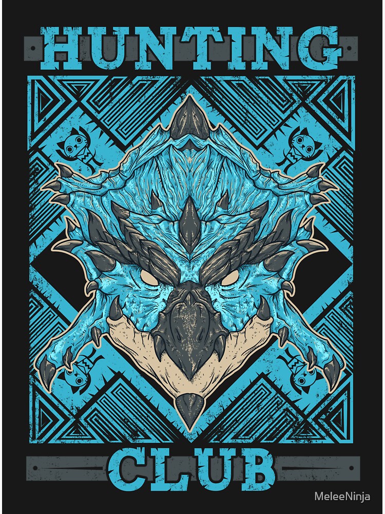 "Hunting Club: Azure Rathalos" Sticker by MeleeNinja | Redbubble