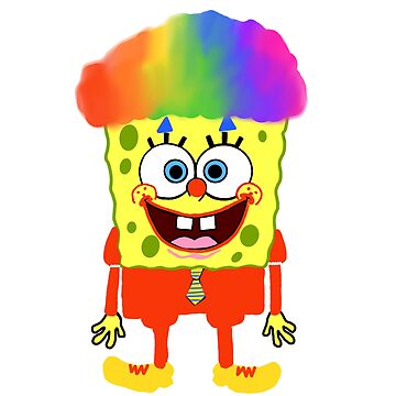 "SpongeBob (Clown)" Art Print for Sale by Red Crate | Redbubble