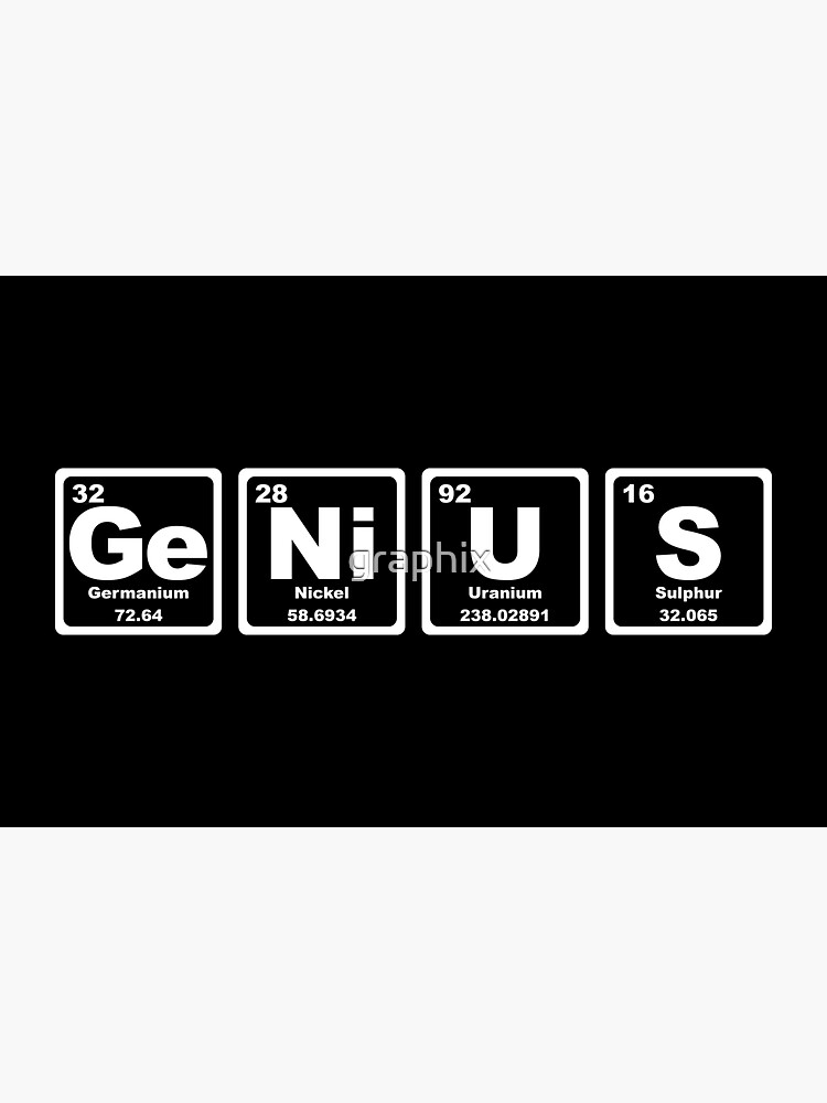 "Genius - Periodic Table" Sticker by graphix | Redbubble