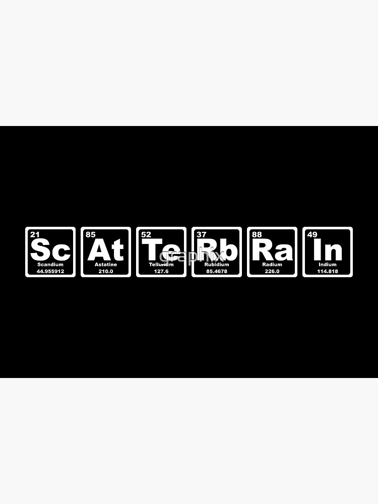 "Scatterbrain - Periodic Table" Sticker by graphix | Redbubble