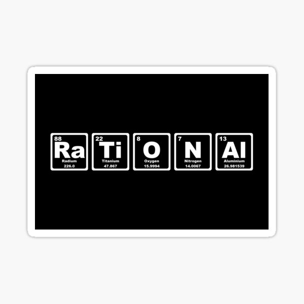 "Rational - Periodic Table" Sticker by graphix | Redbubble