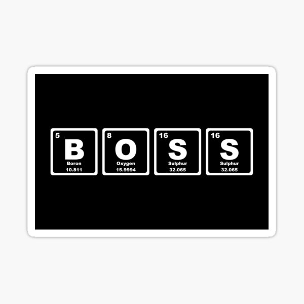 "Boss - Periodic Table" Sticker for Sale by graphix | Redbubble