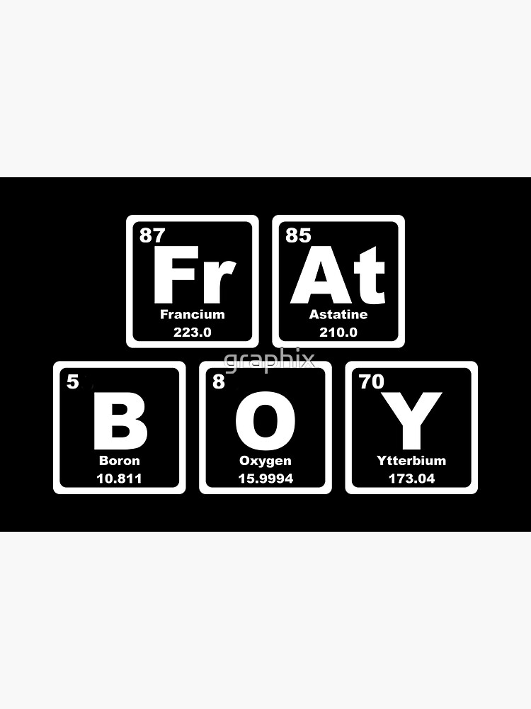 "Frat Boy - Periodic Table" Sticker by graphix | Redbubble