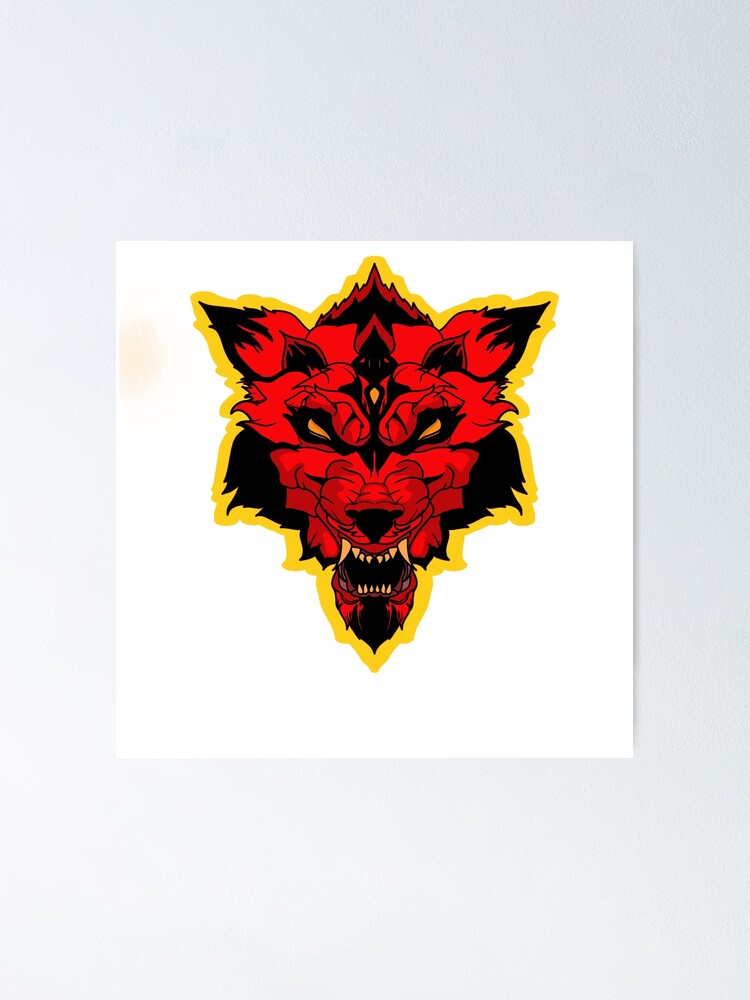 "RED WOLF" Poster for Sale by NawkoutToonz | Redbubble
