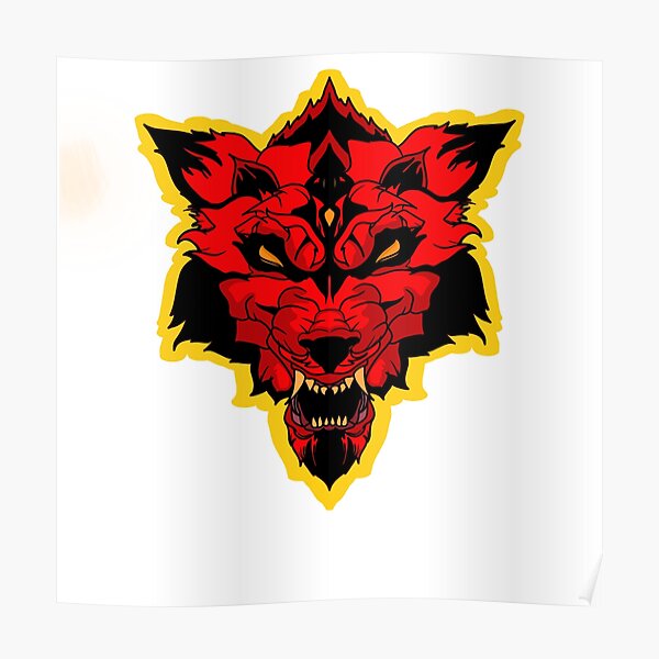 "RED WOLF" Poster for Sale by NawkoutToonz | Redbubble