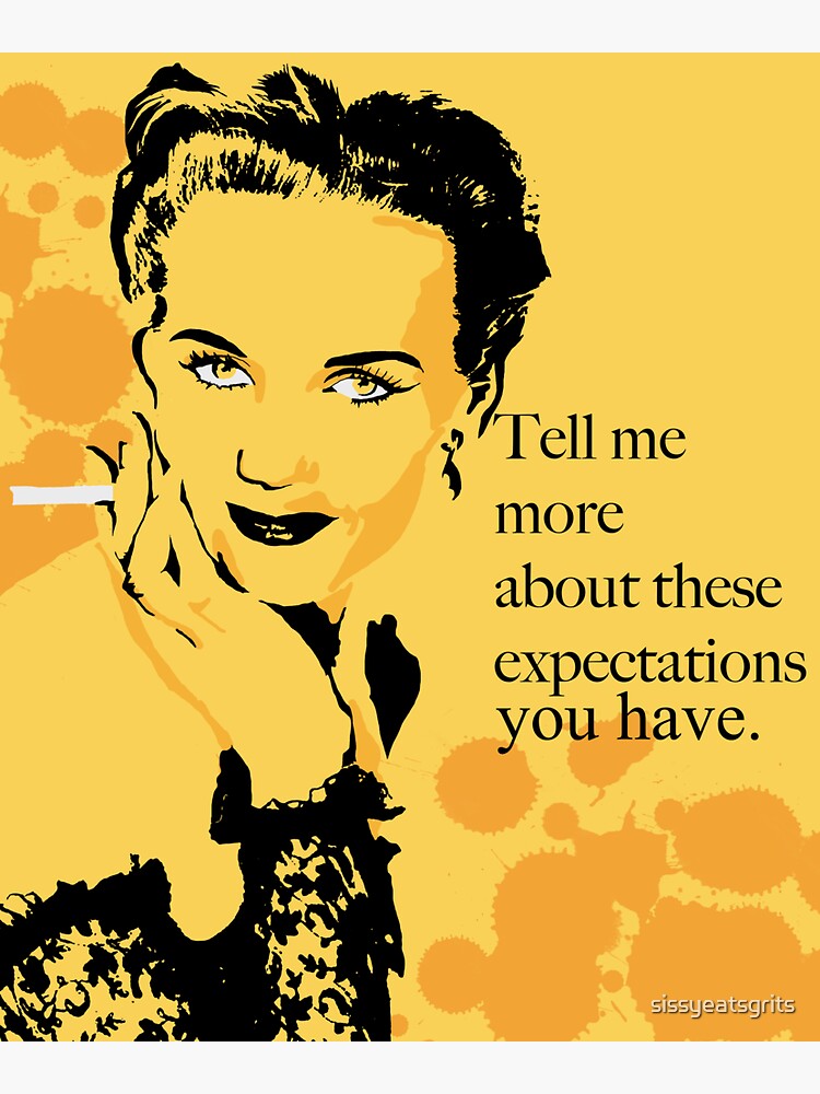 "Expectations are Cute" Sticker for Sale by sissyeatsgrits | Redbubble