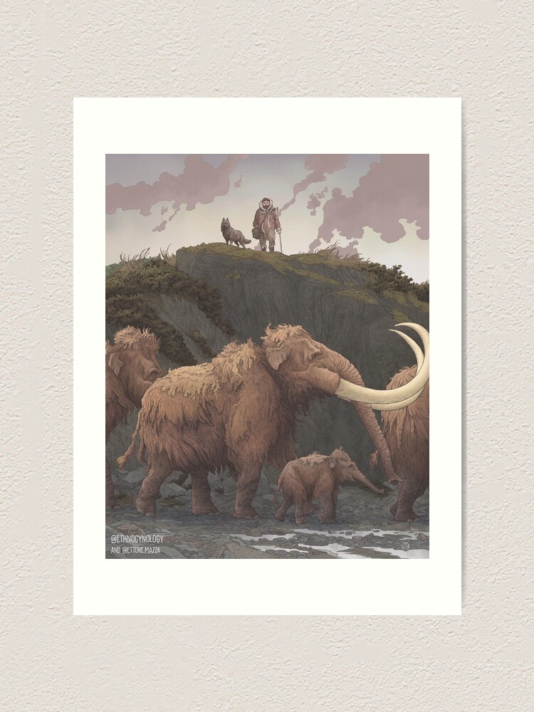 "Of Mammoth and Man" Art Print for Sale by davidianhowe | Redbubble