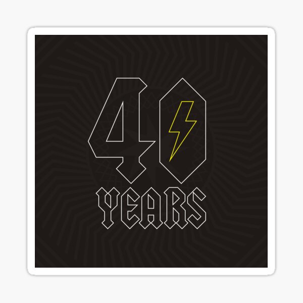 "40 Years of Rock" Sticker for Sale by byway | Redbubble