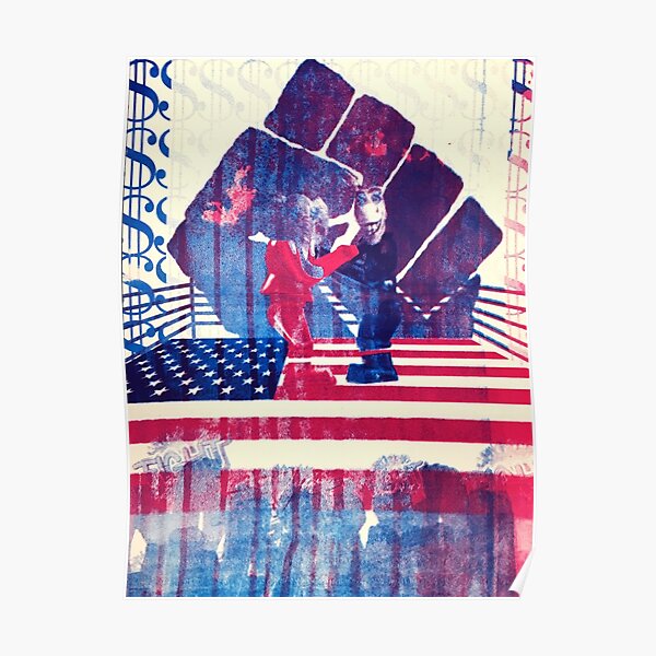 "Partisan Rock Em' SockEm' Robots" Poster for Sale by MandolinSchreck ...