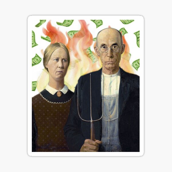 "American Gothic" Sticker by Renee105 | Redbubble