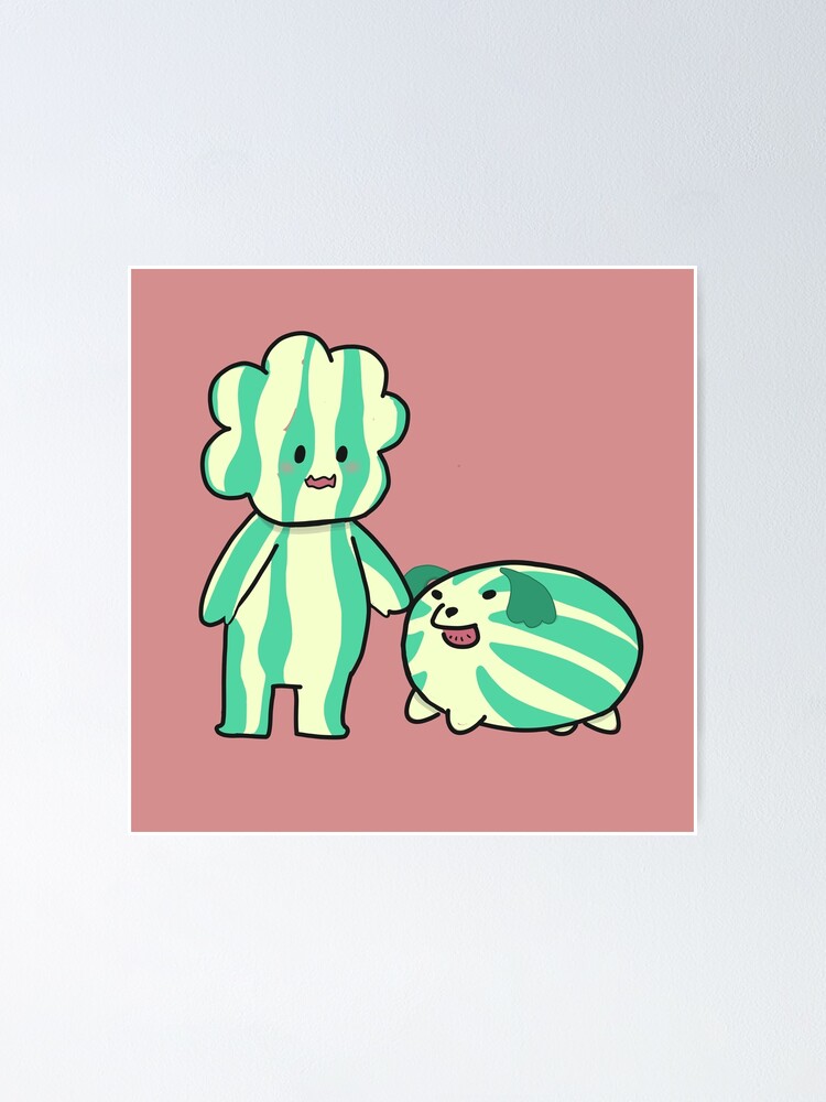 "Watermelon Steven and his dog" Poster by mangolimes | Redbubble