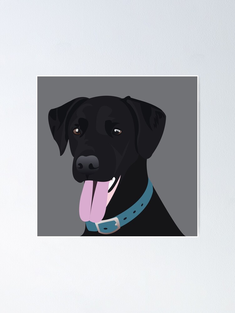 "Dante the Black Labrador" Poster by KCPetPortraits | Redbubble