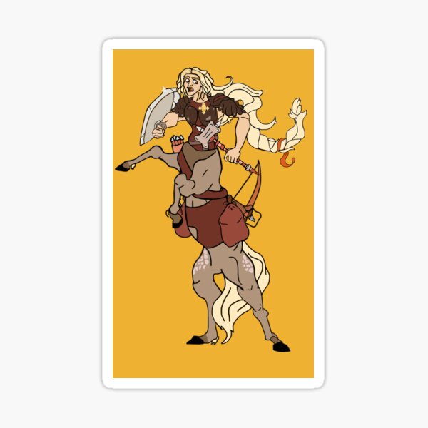 "Elsa the Centaur Fighter " Sticker by Sargiethehedgie | Redbubble